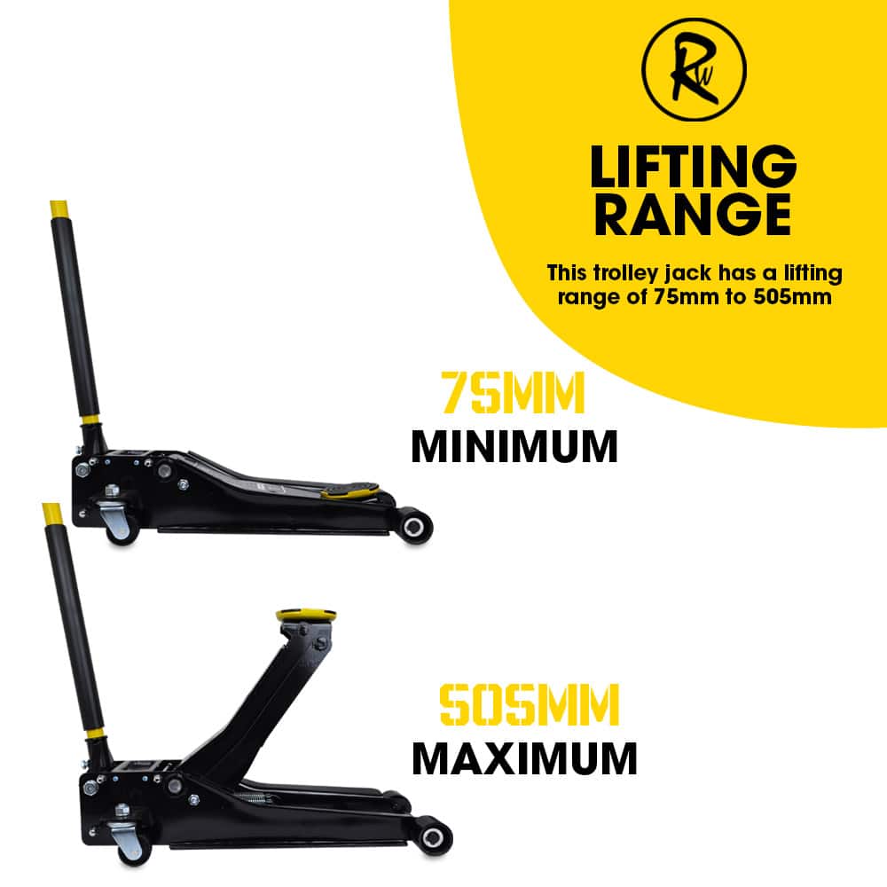 RocwooD 3 Ton Trolley Jack Low Profile - RocwooD